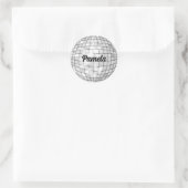 Custom Name Disco Ball Classic Round Sticker | Zazzle