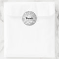 Custom Name Disco Ball Classic Round Sticker | Zazzle