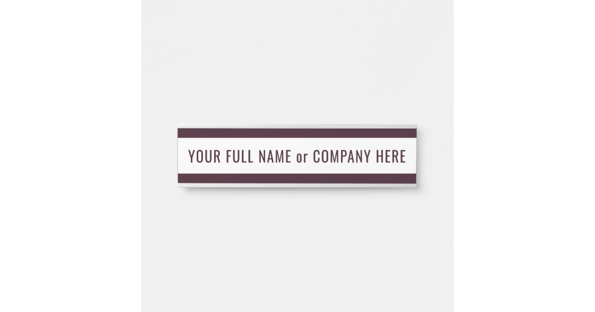 Custom Name Door Sign Choose Your Colors and Fonts | Zazzle