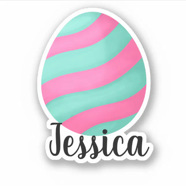 CUSTOM NAME EASTER EGG STICKER | Zazzle CUSTOM NAME EASTER EGG STICKER | Zazzle