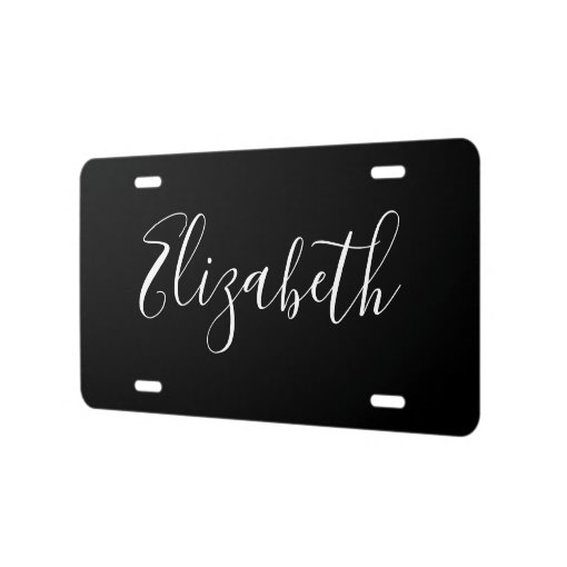 Custom Name Elegant Signature License Plate | Zazzle