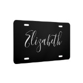 Custom Name Elegant Signature License Plate | Zazzle