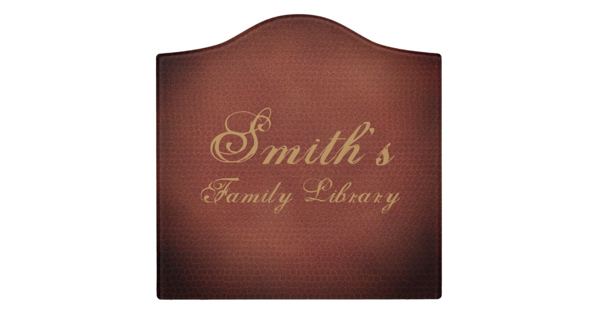 Custom Name Family Library Sign | Zazzle