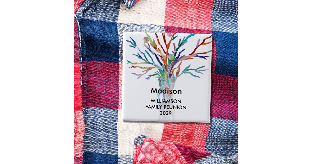 Custom Name Family Reunion Badge Button | Zazzle