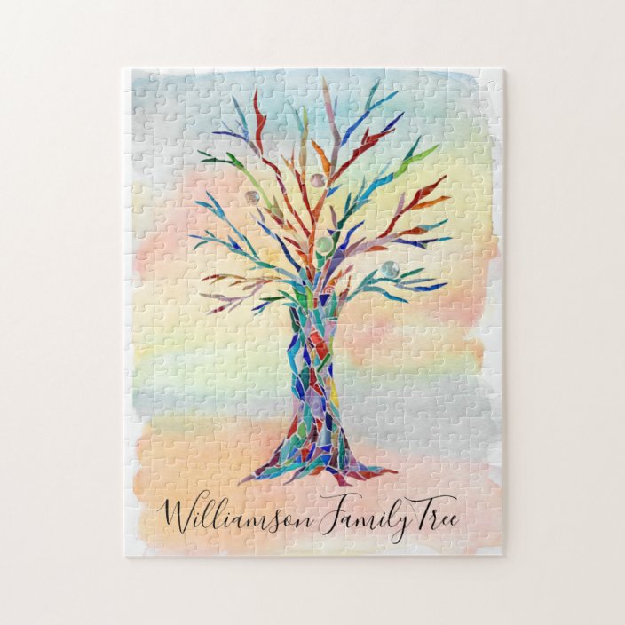 Custom Name Family Tree Puzzle | Zazzle.com