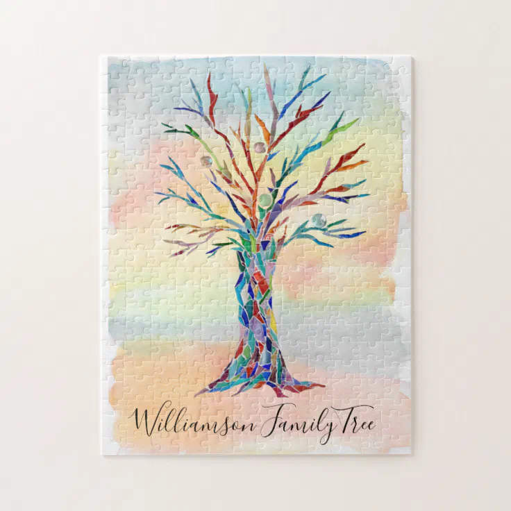 Custom Name Family Tree Puzzle | Zazzle