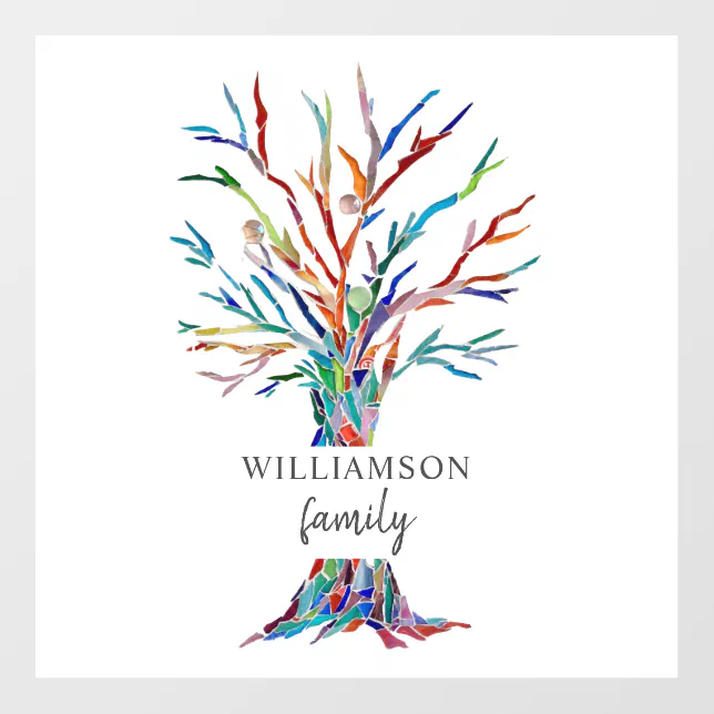 Custom Name Family Tree Wall Decal | Zazzle