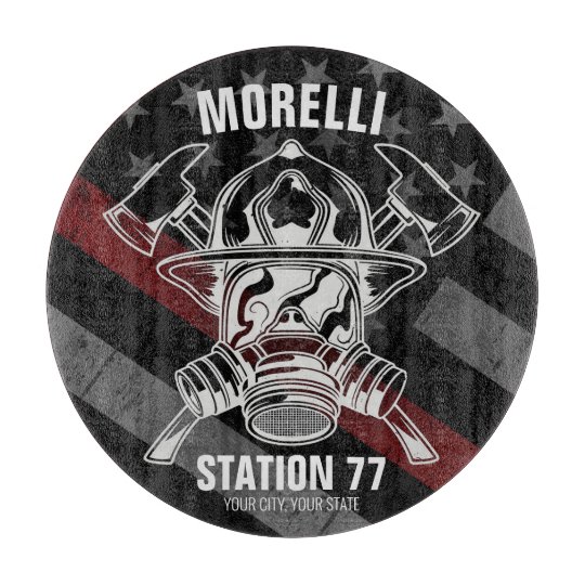 Custom NAME Firefighter Fire Department Station Cutting Board | Zazzle.com