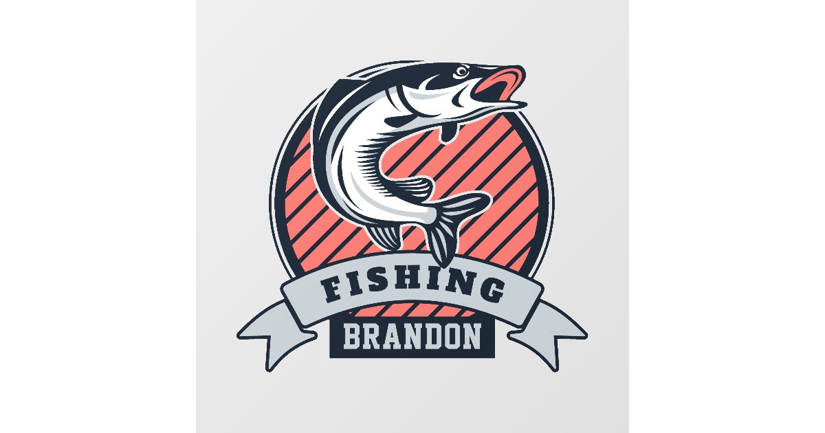 Custom Name FISHING Window Cling | Zazzle