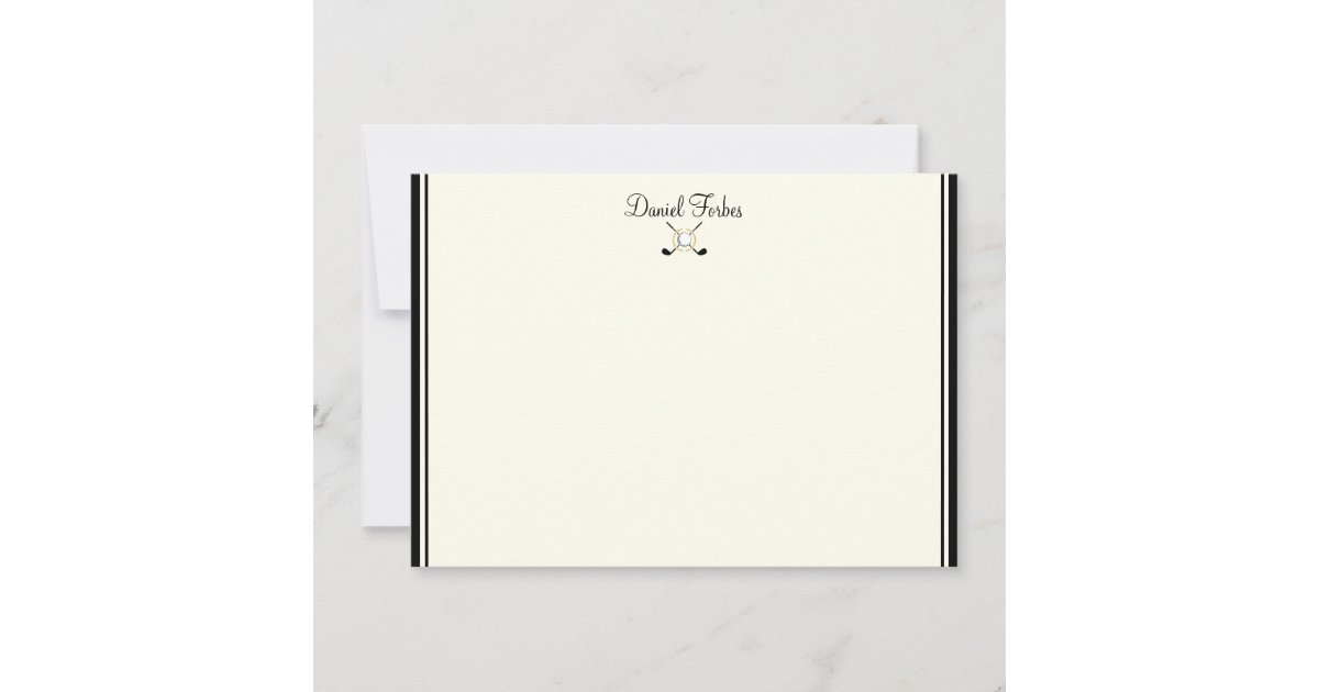 Custom Name Flat Note Card | Zazzle