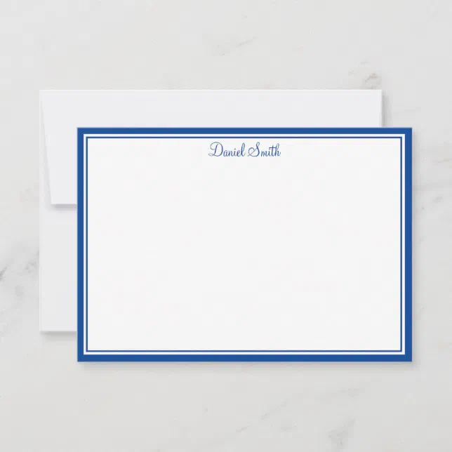 Custom Name Flat Note Card | Zazzle