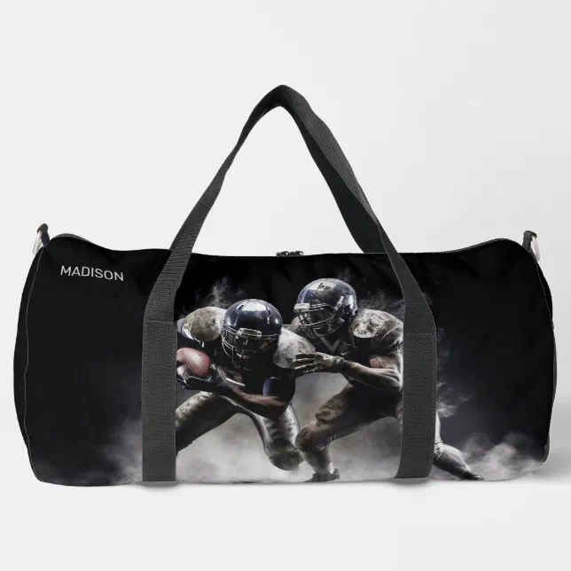 Custom Name Football Players Illustration Duffle Bag | Zazzle