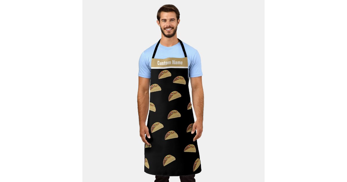 Custom Name Funny Taco Apron | Zazzle