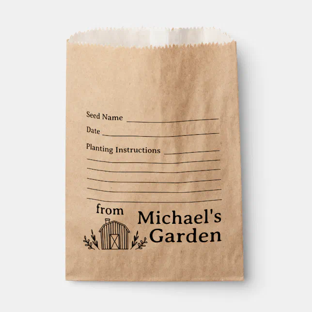 Custom Name Garden Seed Bag Envelope | Zazzle