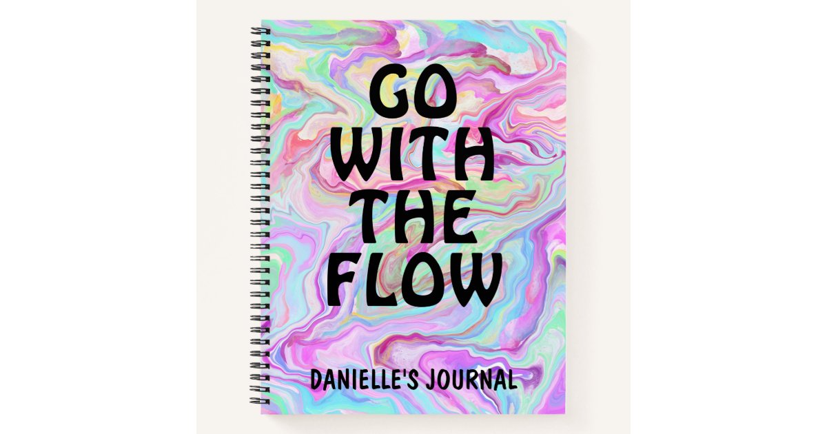 Custom Name Go with the Flow Journal | Zazzle
