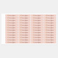 Custom Name Gold Foil Blush Pink Roses Letter C Labels | Zazzle