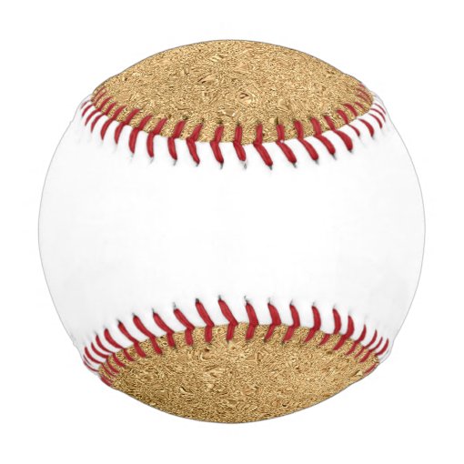 Custom Name Gold Glitter Foil Sparkle Baseball | Zazzle