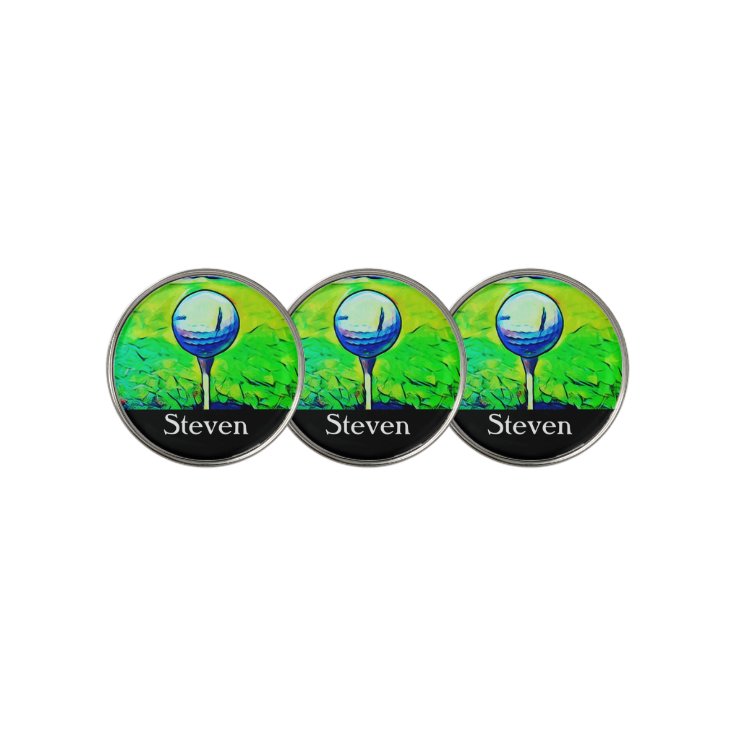 Custom Name Golf Marker Golf Ball | Zazzle