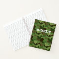 Custom Name Green Camouflage/Military Notebook | Zazzle
