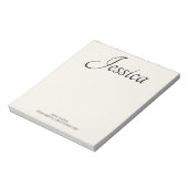Custom Name Handwritten Script Contact Info Notepad | Zazzle