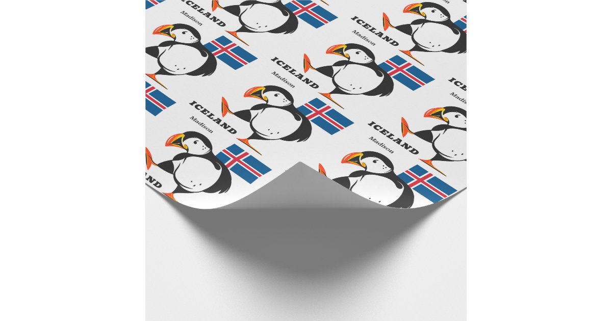 Custom Name Iceland Wrapping Paper | Zazzle