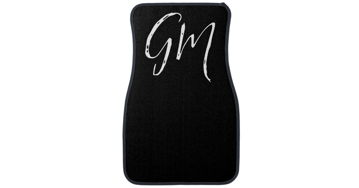 Custom name Initials personalized two letters Car Floor Mat | Zazzle