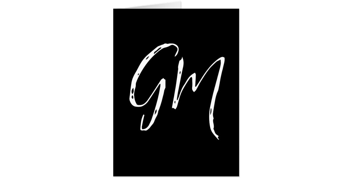 Custom name Initials personalized two letters Card | Zazzle