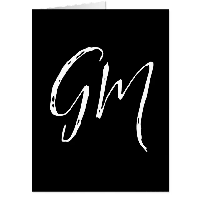 Custom name Initials personalized two letters Card | Zazzle