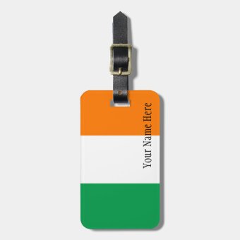 Custom Name Irish Flag Luggage Tag | Zazzle