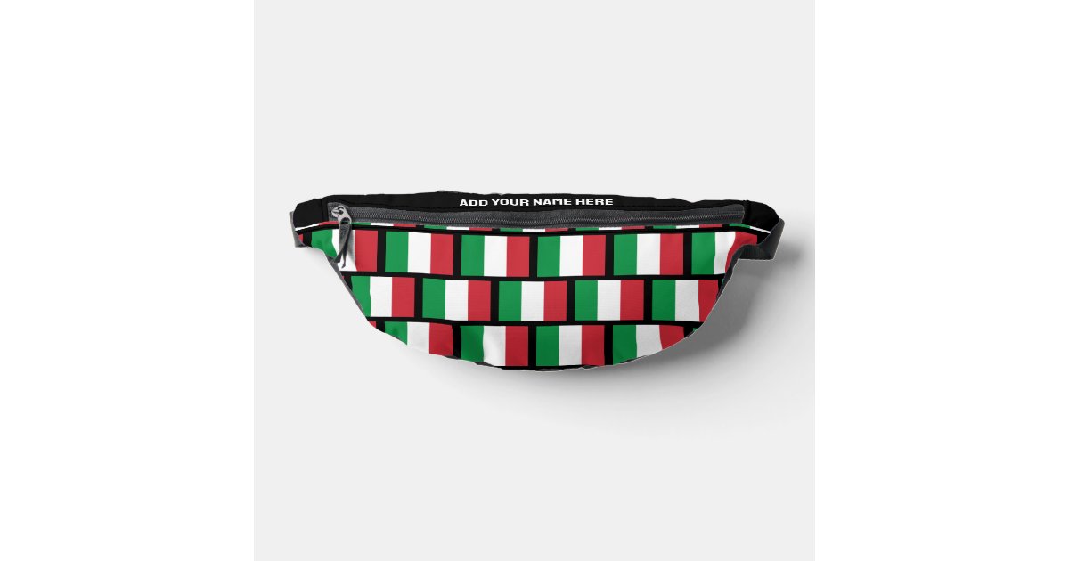 Custom Name ITALIAN FLAG OF ITALY Fanny Pack | Zazzle