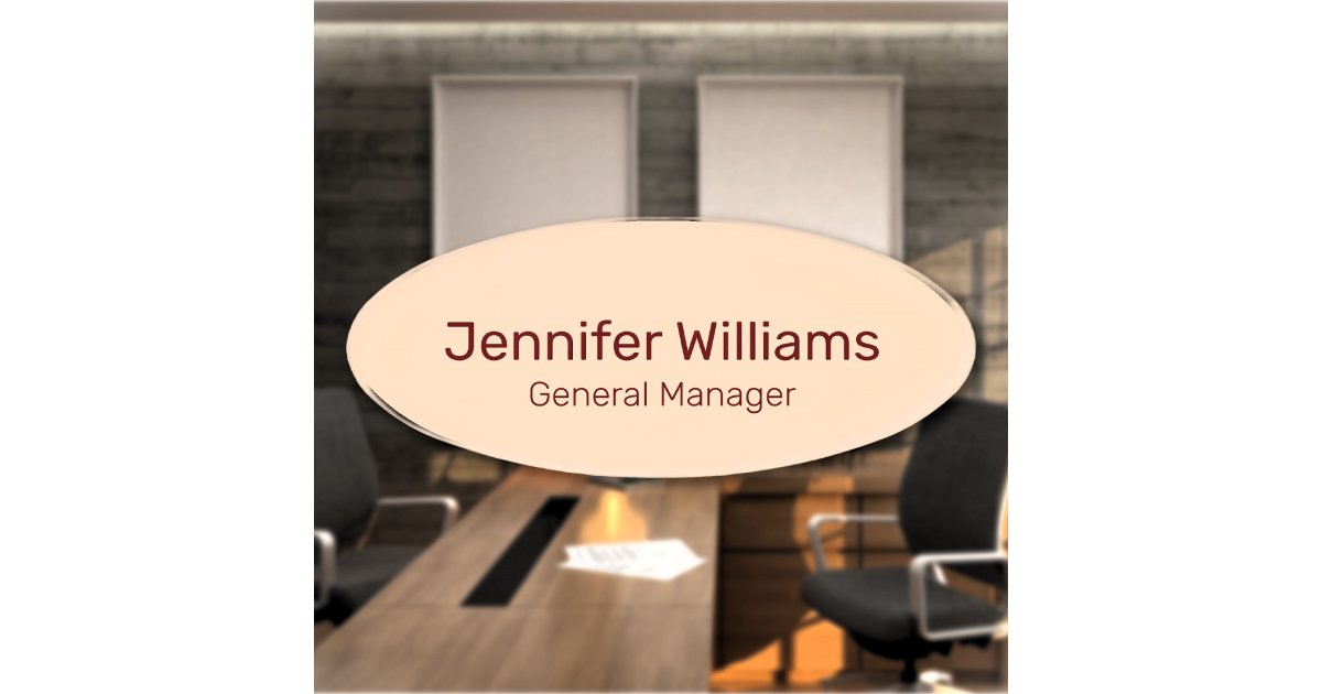 Custom Name Job Title Employee Name Tag | Zazzle