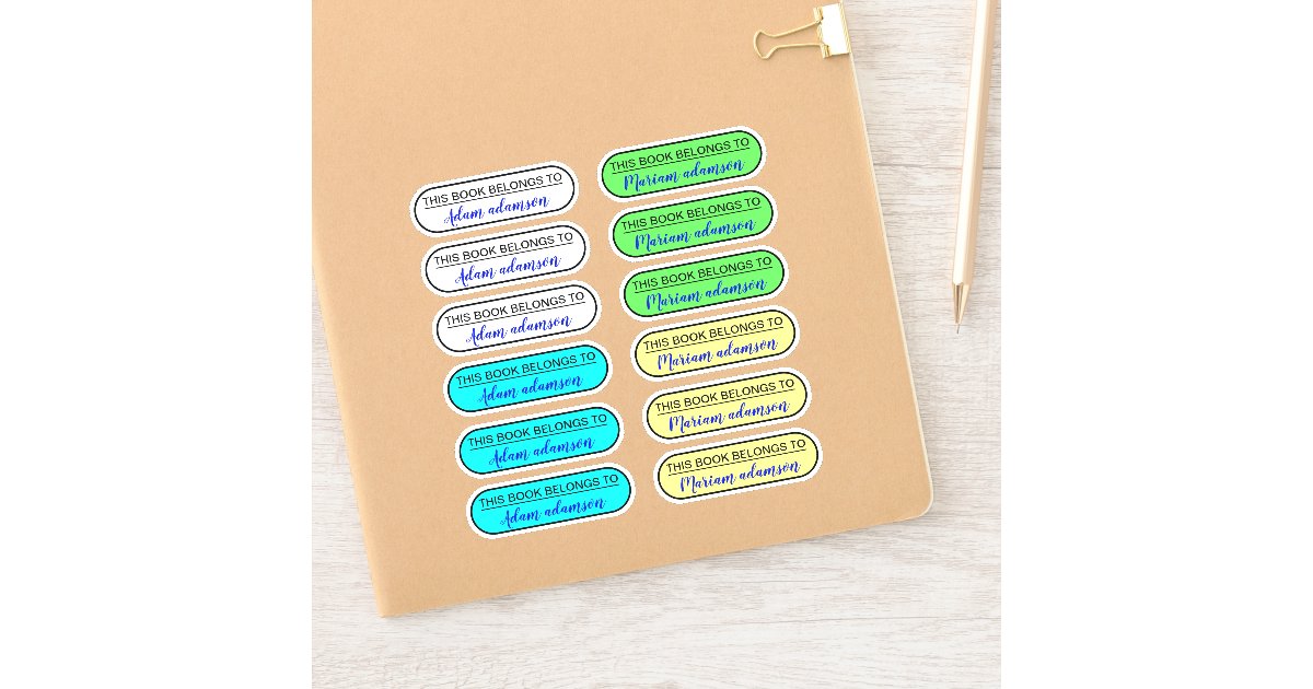 Custom Name Labels (This Book Belongs To Owner) | Zazzle