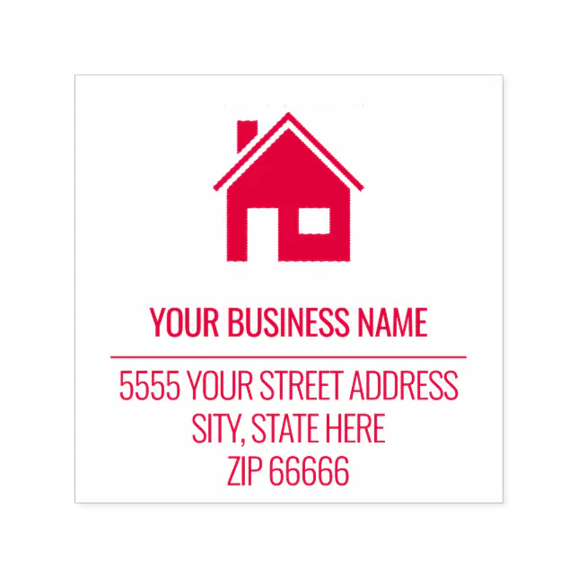 Custom Name Logo Address Colors Design Stamp | Zazzle
