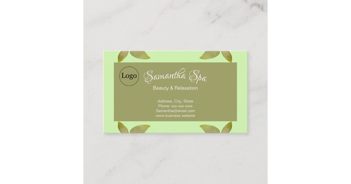 Custom Name & Logo Business Card | Zazzle