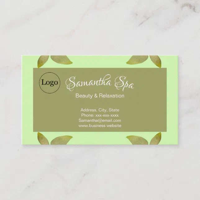 Custom Name & Logo Business Card | Zazzle