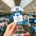 Custom Name & Logo Hospital Visitor Pass ID Badge | Zazzle