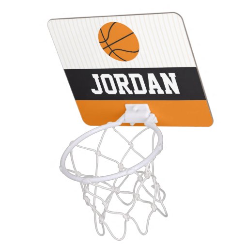 Custom name Mini Basketball Hoop | Zazzle