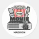 Custom Name Movie Time Classic Round Sticker | Zazzle