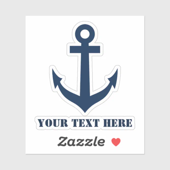 Custom name nautical anchor laptop decal sticker | Zazzle