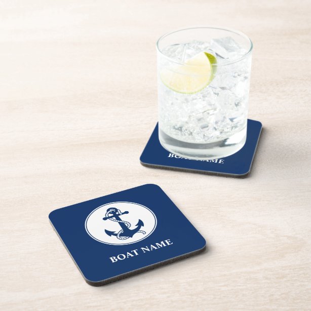 Navy Drink & Beverage Coasters | Zazzle
