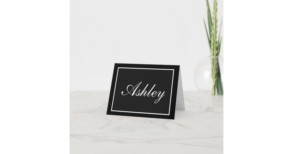 Custom Name Note Cards | Zazzle