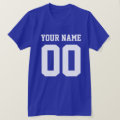 Custom Name Number Men's Football T-Shirt | Zazzle