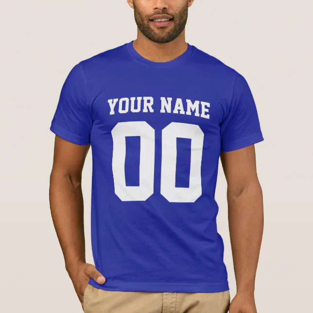 Custom Name Number Men's Football T-Shirt | Zazzle