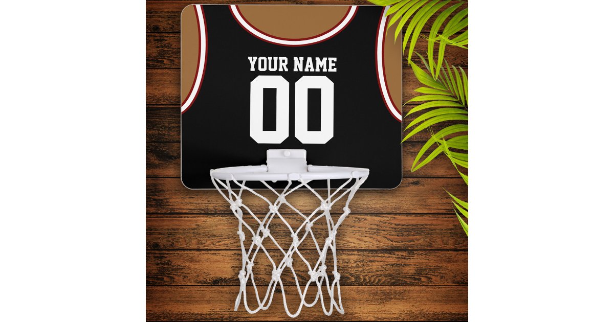 Custom Name/Number Mini Basketball Hoop | Zazzle