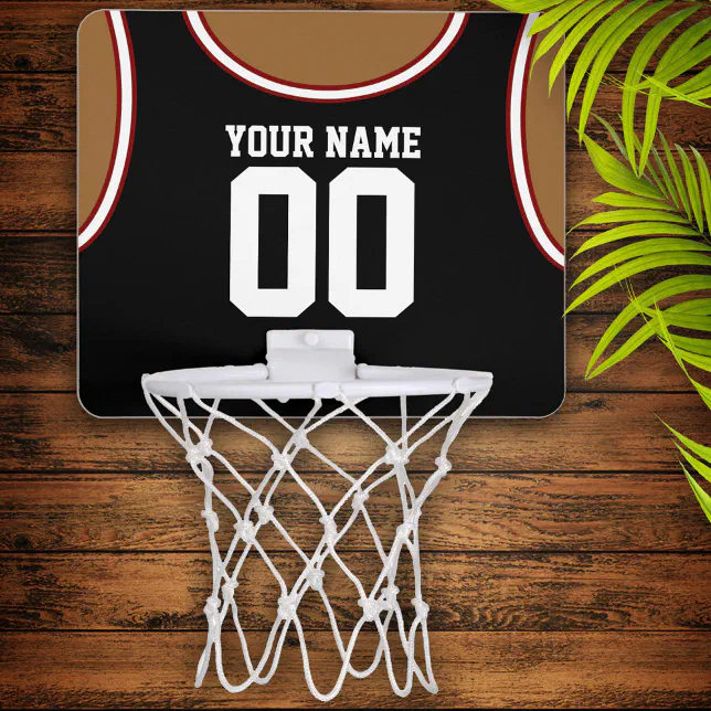 Custom Name/Number Mini Basketball Hoop | Zazzle