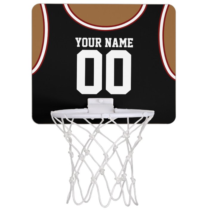 Custom Name/Number Mini Basketball Hoop | Zazzle.com