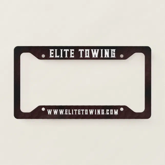 Custom Name or Business License Plate Frame | Zazzle