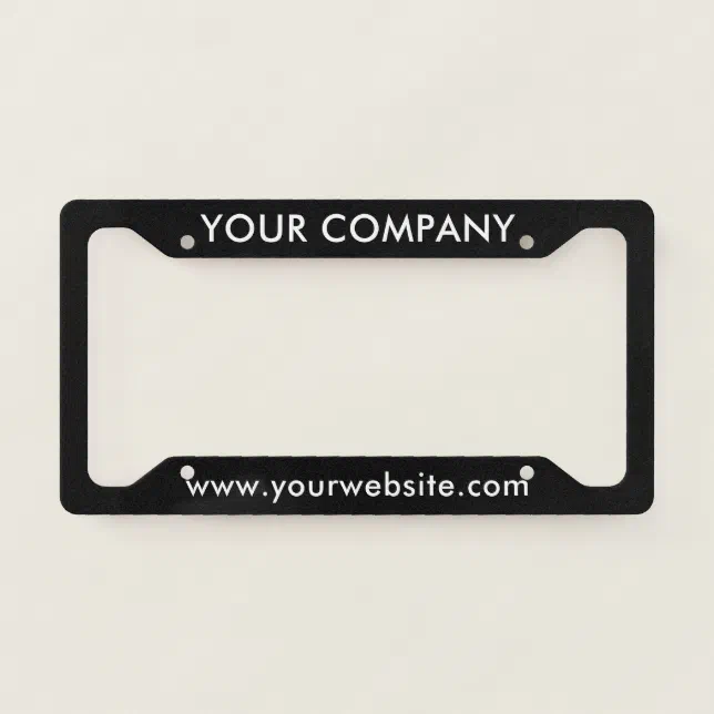 Custom Name or Business License Plate Frame | Zazzle
