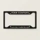 Custom Name or Business License Plate Frame | Zazzle