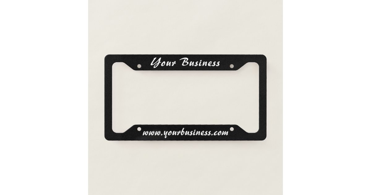 Custom Name or Business License Plate Frame | Zazzle